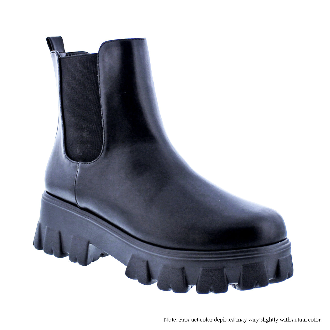 LORDE-2 CHELSEA CHUNKY SOLE ANKLE BOOTIES - BLACK – Liliana Shoes